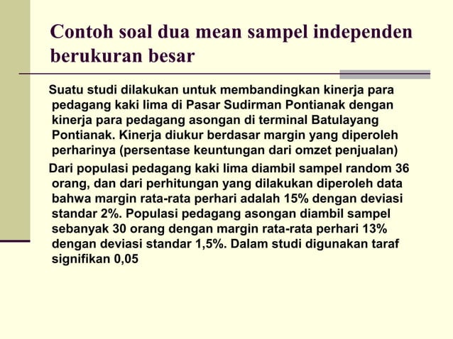 Uji beda mean | PPT