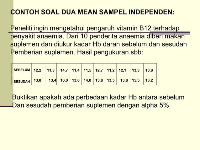 Uji beda mean | PPT