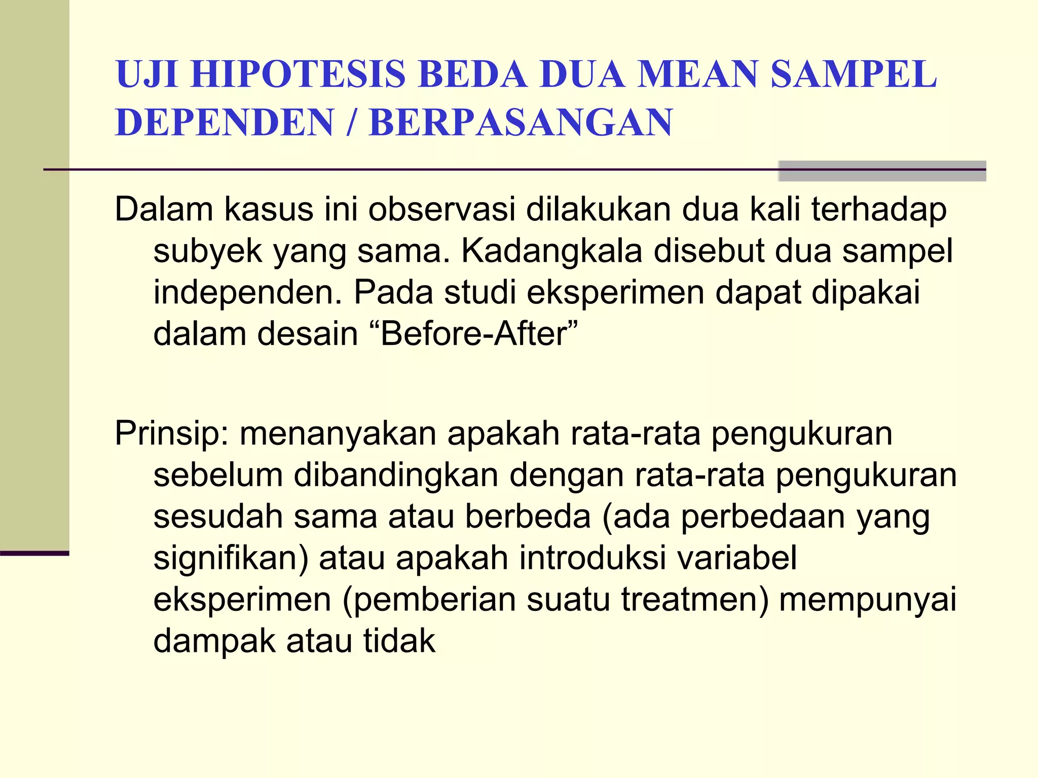 Uji Beda Mean | PPT
