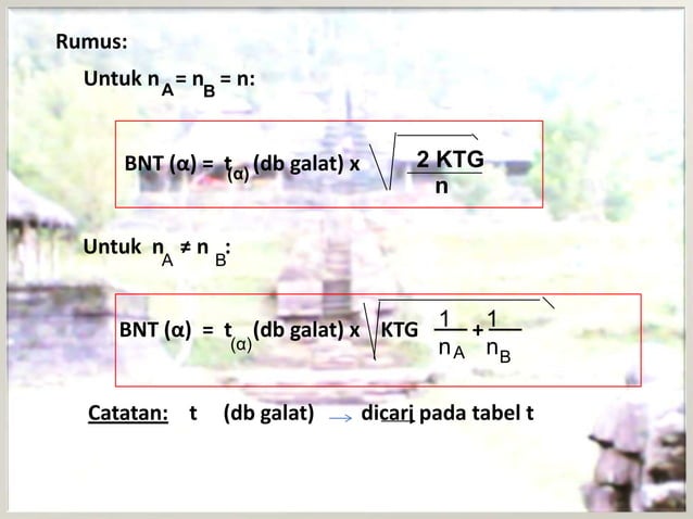 Uji beda rerata antar perlakuan 17 maret 12 | PPT