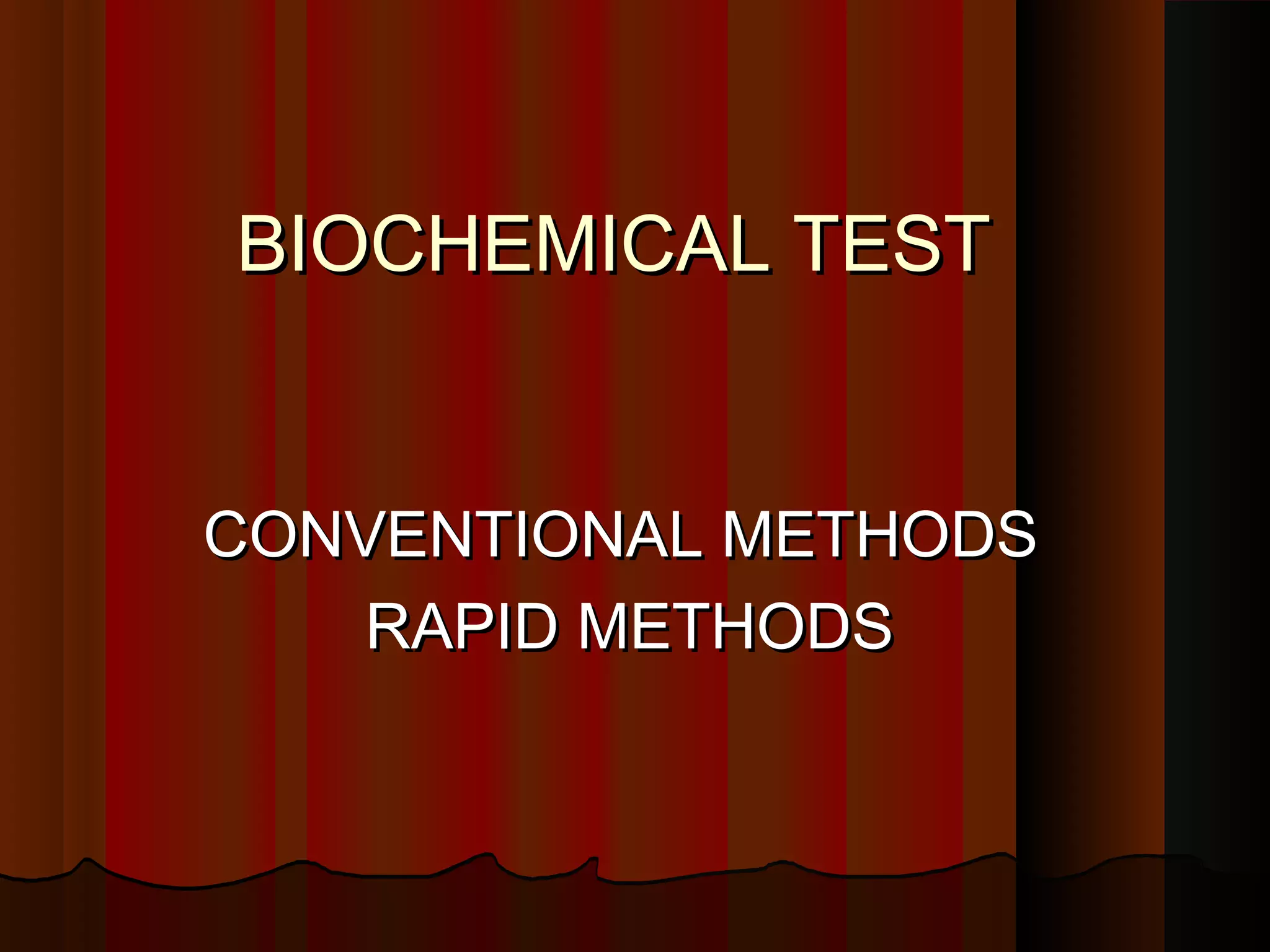 Uji biokimia konvensional dan rapid | PPT