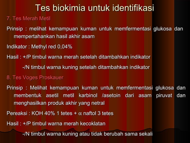 Uji biokimia konvensional dan rapid | PPT