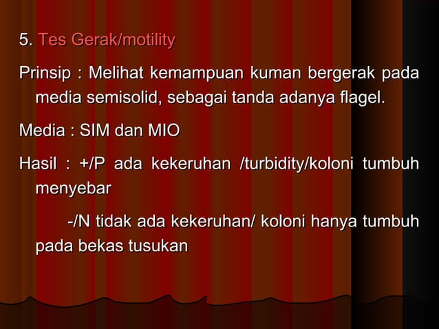 Uji biokimia konvensional dan rapid | PPT