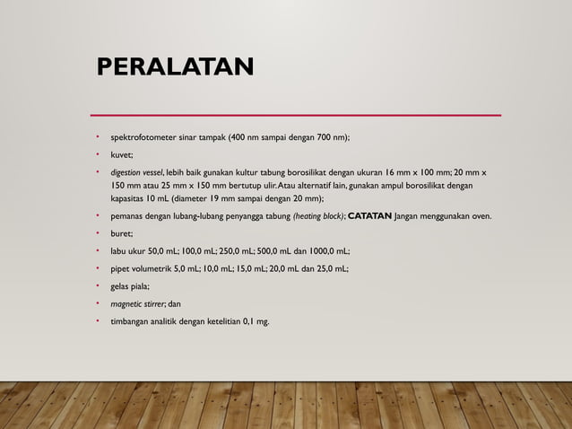 Analisa Chemical Oxygen Demand dengan SNI | PPT
