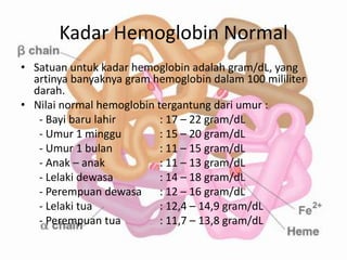 Uji darah (hb) | PPTX