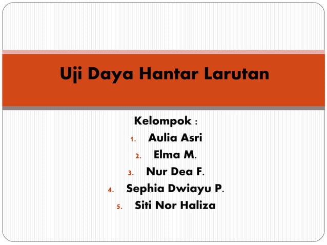 Uji Daya Hantar Larutan | PPT