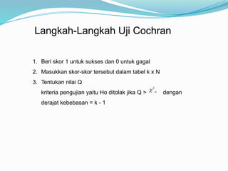 Uji Friedman & Uji Crochan mahasiswa pendidikan matematika .pptx