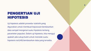 Uji hipotesis Biostatistik Kesehatan Masyarakat | PPTX