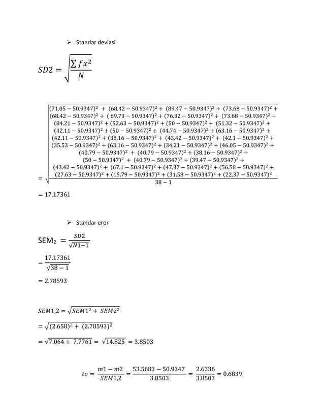 Uji hipotesis 2 rata-rata | PDF