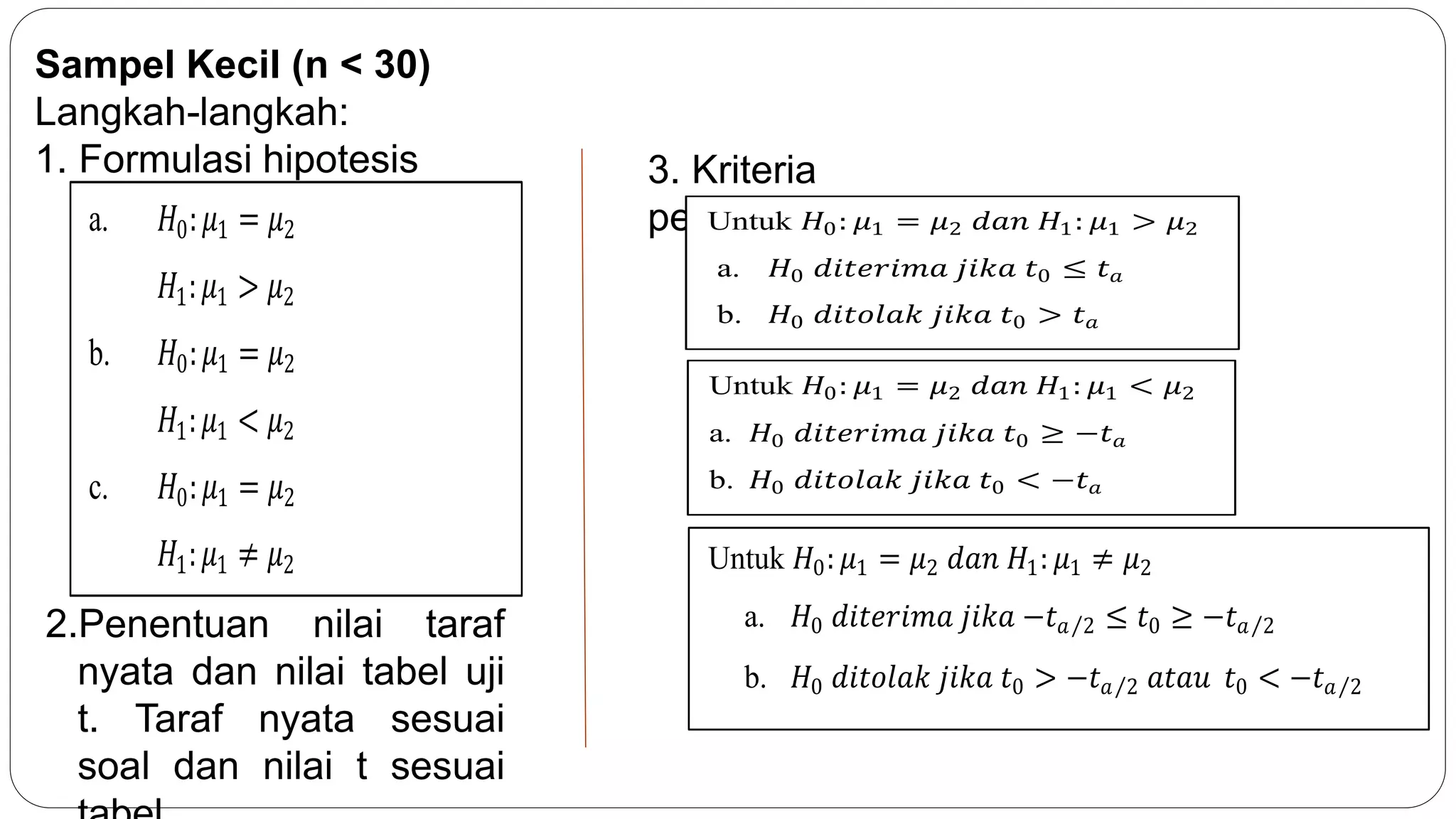 Uji hipotesis 2 rata rata | PPT