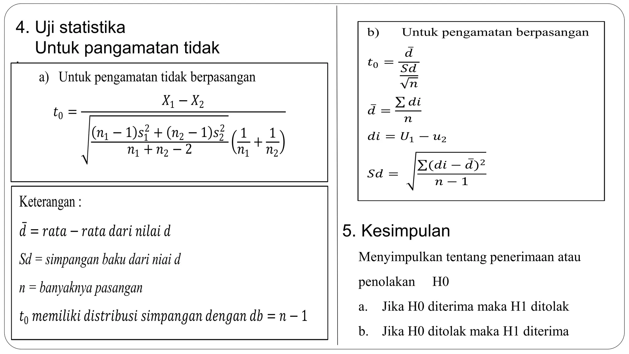 Uji hipotesis 2 rata rata | PPT