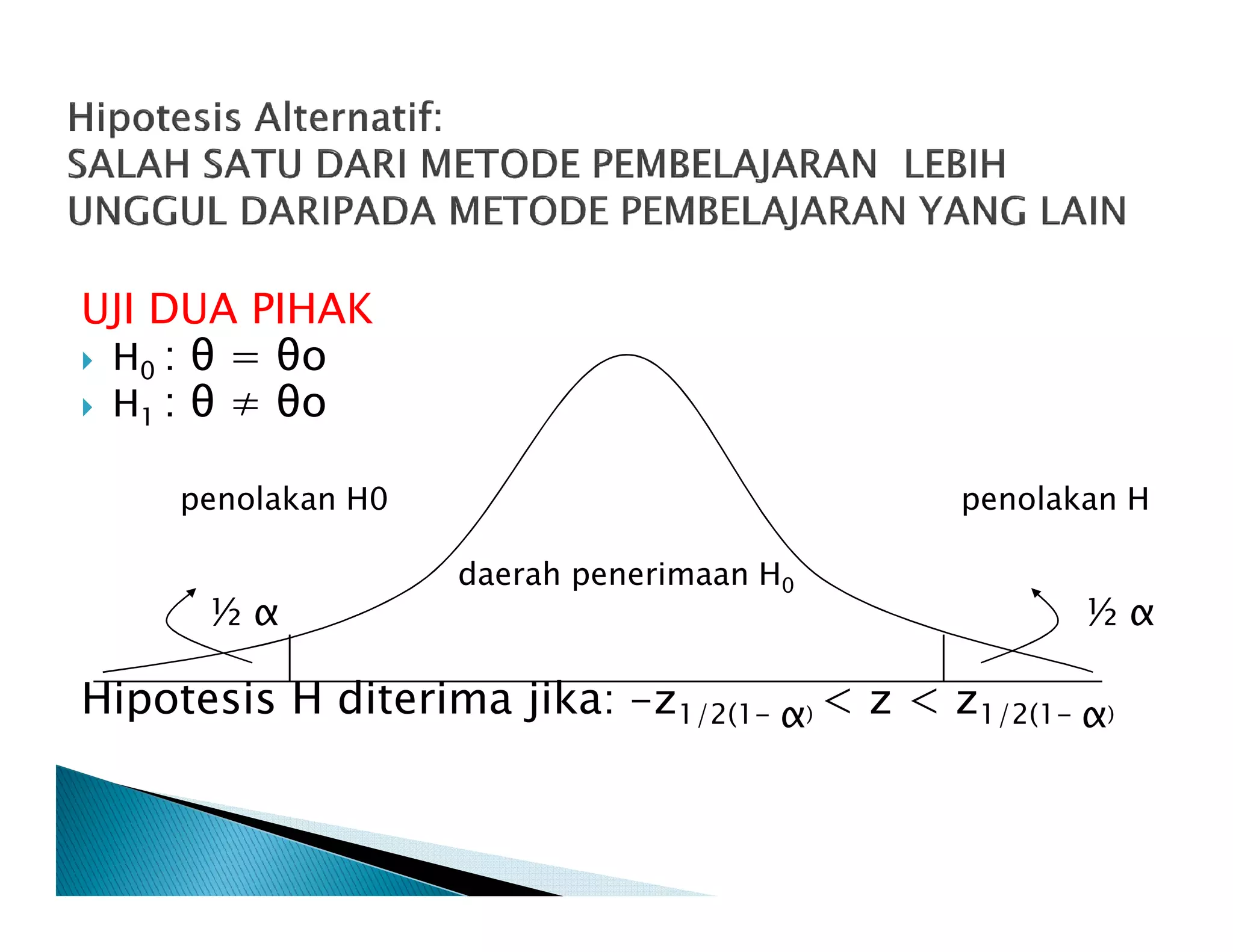 Uji Hipotesis Dan Uji Hipotesis 1 Ratarata Pdf