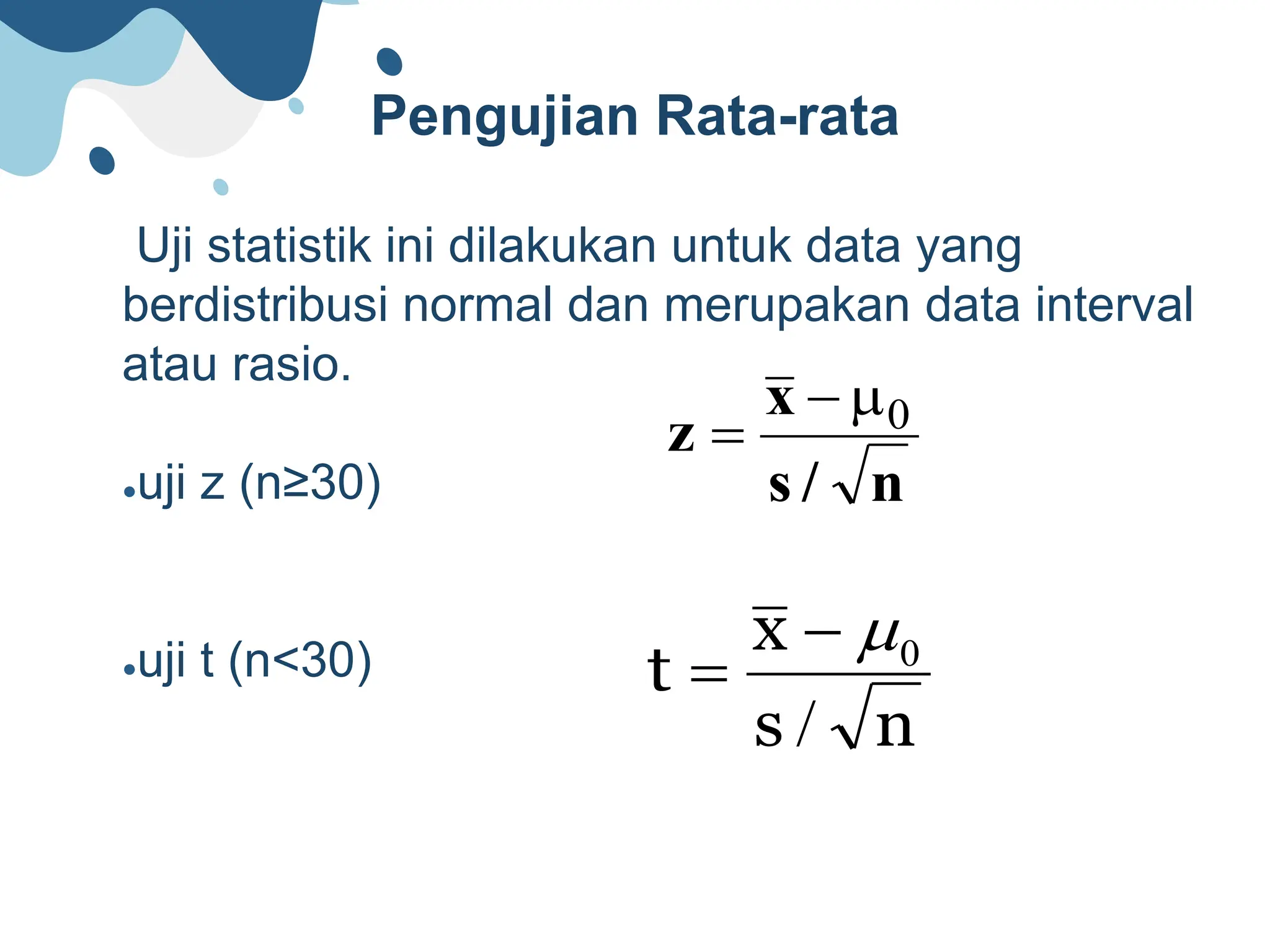 uji hipotesis satu populasi [Autosaved].ppt