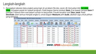 Uji Instrumen dalam penelitian kuantitatif menggunakan SPSS | PPTX