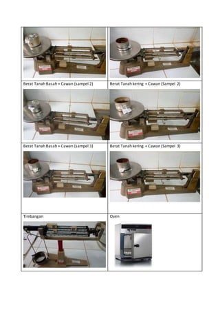Praktek Mekanika Tanah - Uji kadar air tanah | DOCX