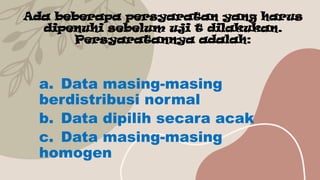 Uji kesamaan rata-rata data berpasangan dengan uji t.pptx