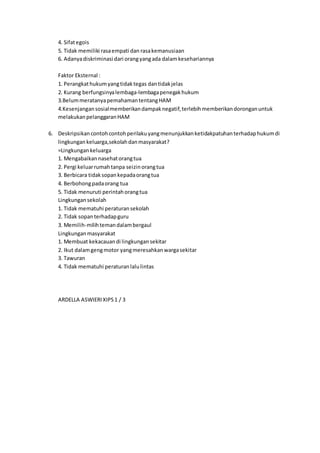 Uji kompetensi bab 5 pkn | PDF