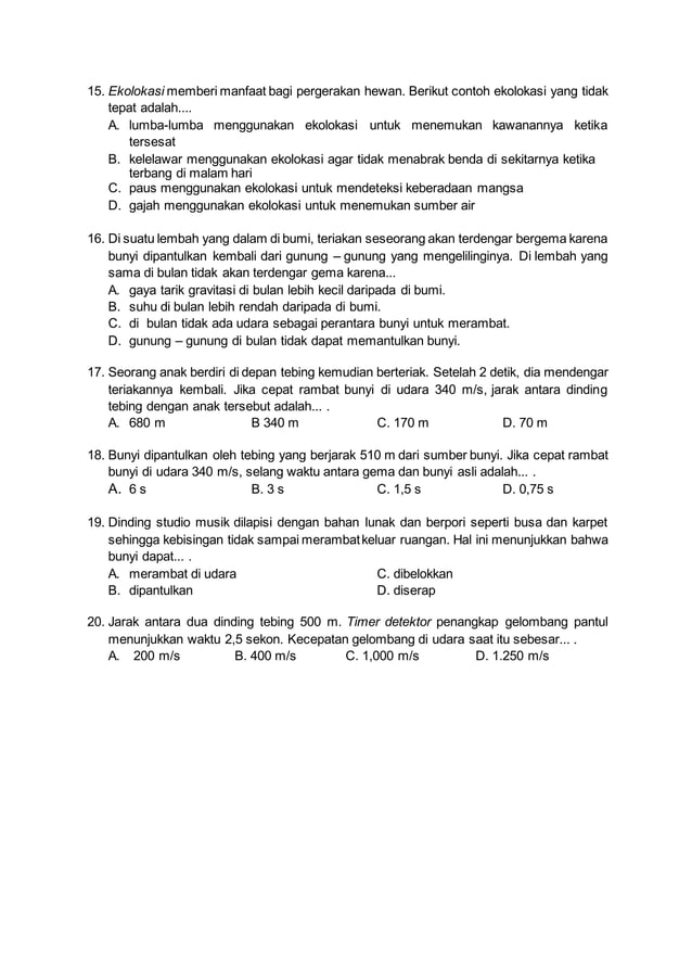 UJI KOMPETENSI II BAB XI BUNYI.docx