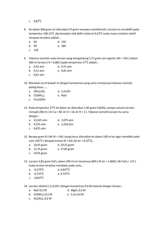 Uji kompetensi kimia | PDF