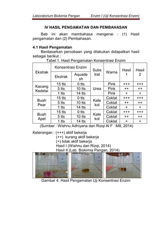 Uji konsentrasi enzim | DOCX