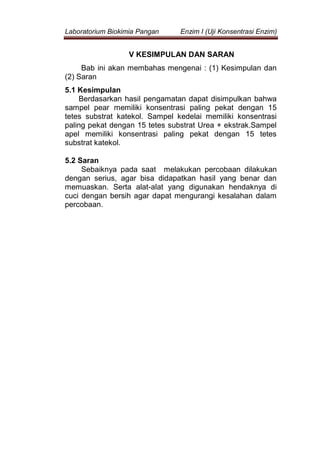 Uji konsentrasi enzim | DOCX