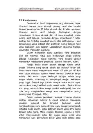 Uji Konsentrasi Enzim | DOCX