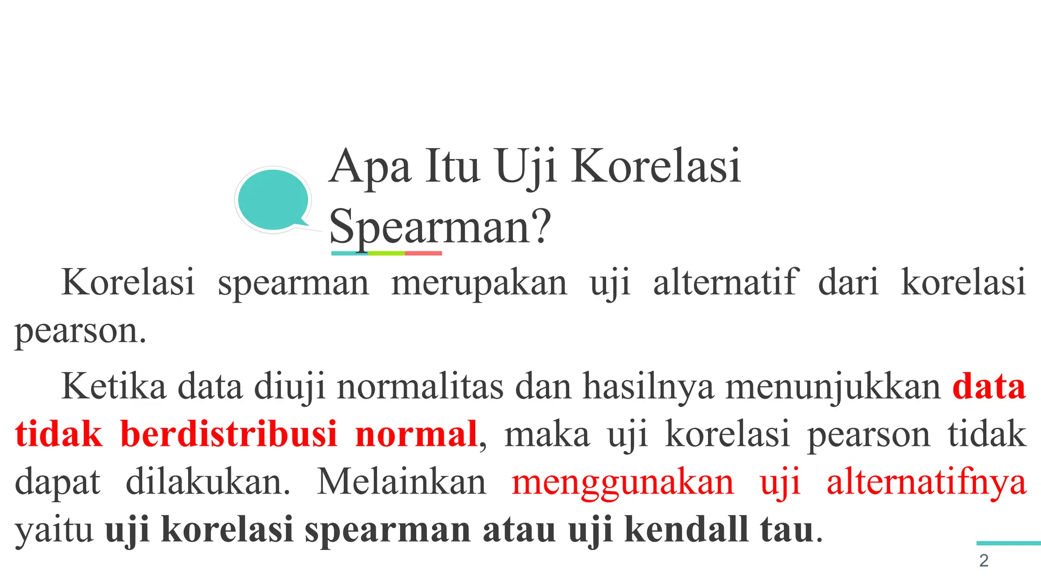 UJI KORELASI SPEARMENT.pptx Beda Variabel | PPTX