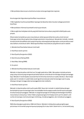 Uji kuat&point load test | DOCX