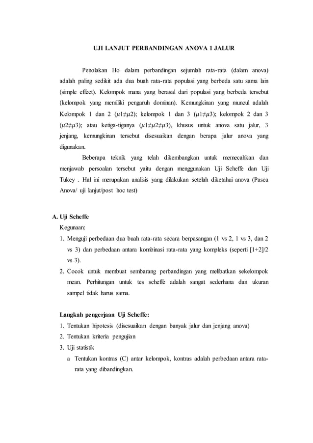 Uji lanjut | PDF