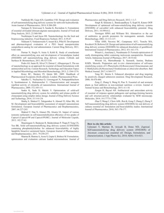 Self-nanoemulsifying drug delivery system (SNEDDS) of Amomum compactum ...