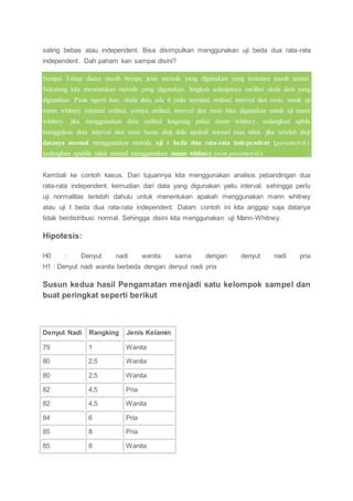 Uji mann-whitney | DOCX