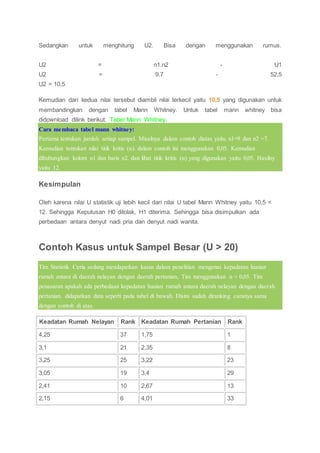 Uji mann-whitney | DOCX