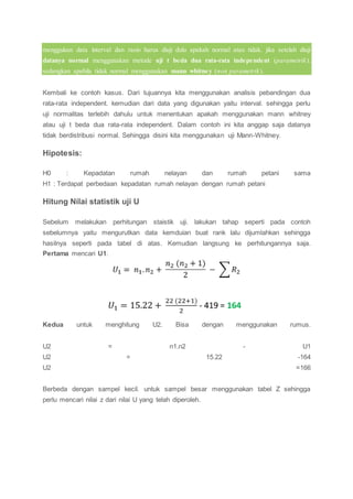 Uji mann-whitney | DOCX