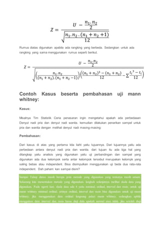 Uji mann-whitney | DOCX