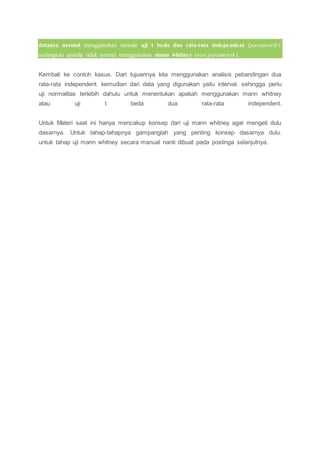 Uji mann-whitney | DOCX