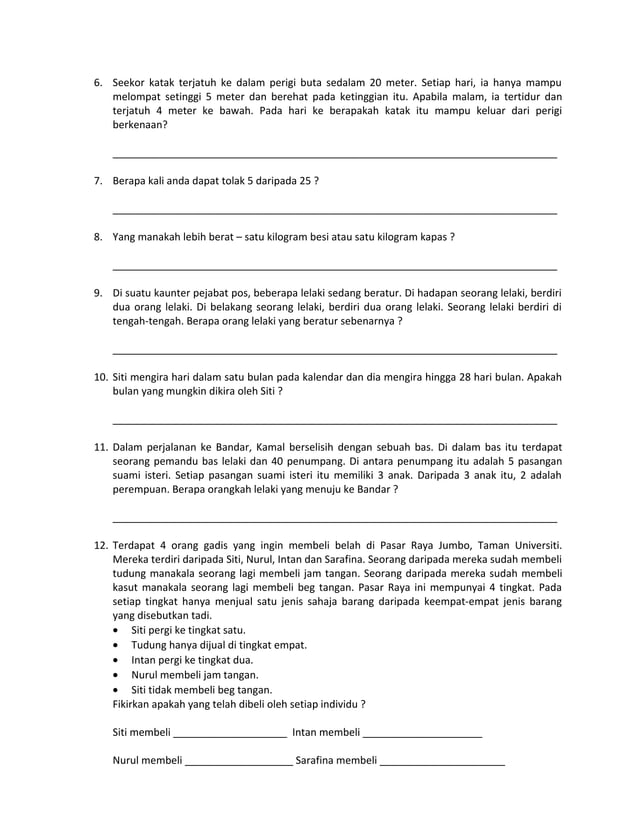 Uji minda matematik | DOC
