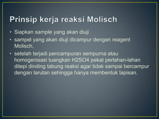Uji molisch | PPTX
