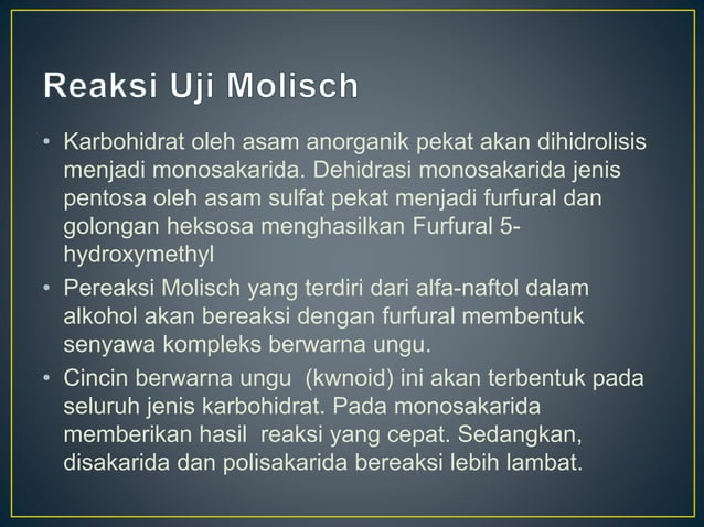 Uji molisch | PPTX