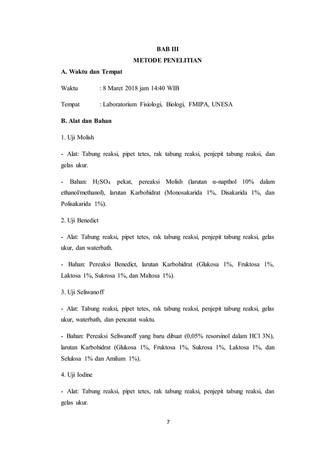 Laporan Biokimia Praktikum Karbohidrat: Uji Molish, Uji Benedict, Uji ...