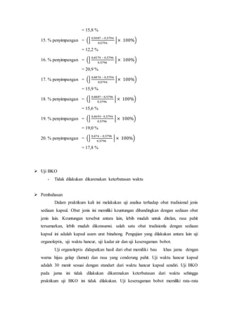 Uji mutu sediaan kapsul | DOCX
