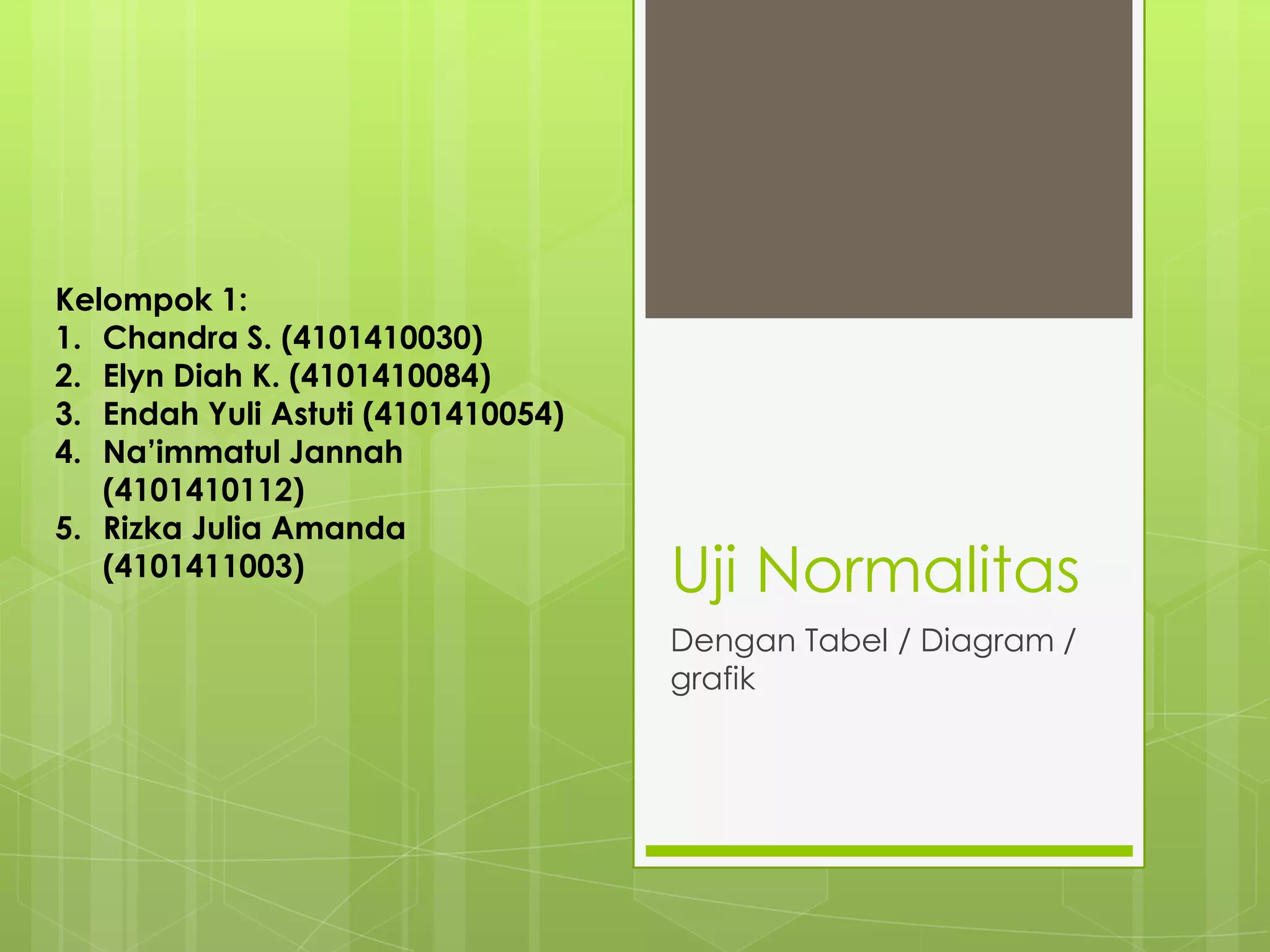 Uji normalitas | PPTX