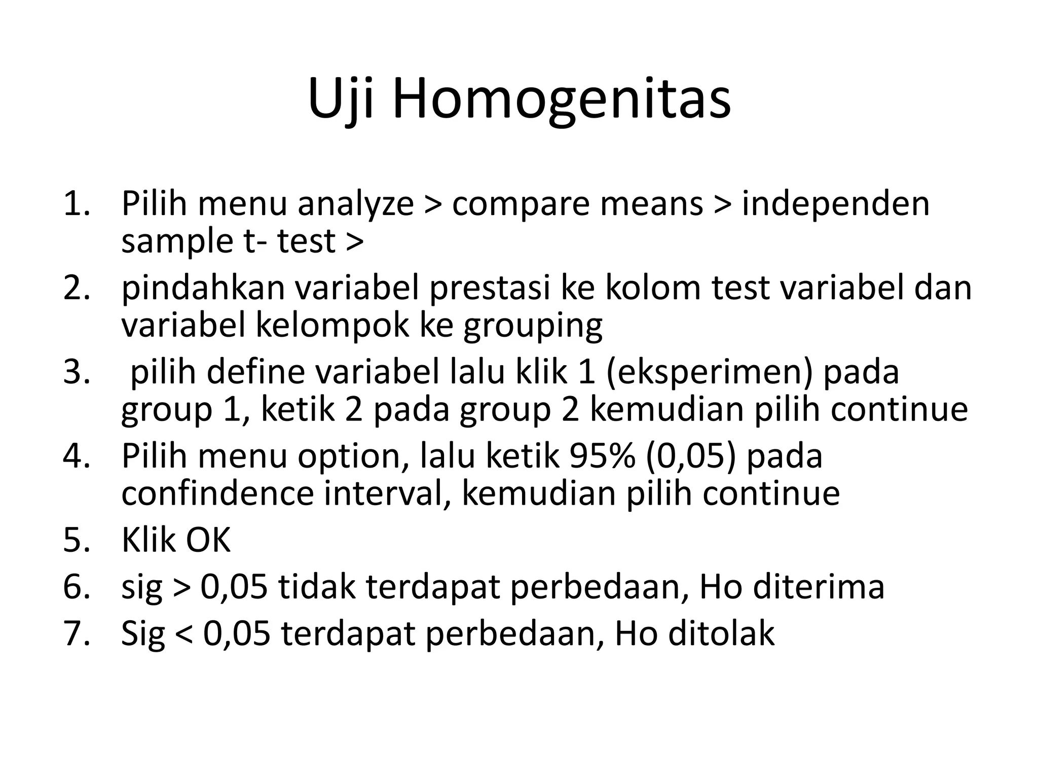Uji normalitas | PPTX