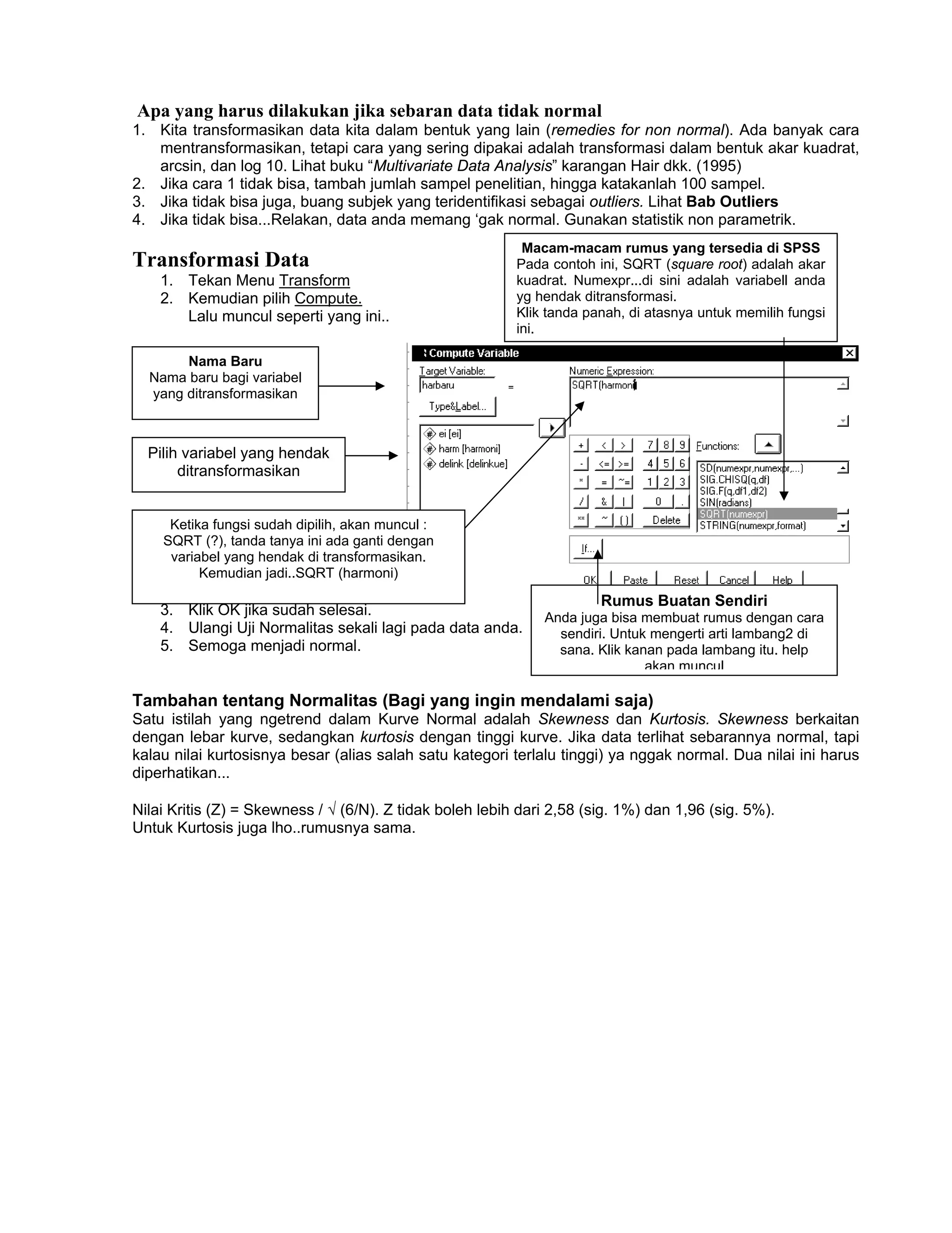 Uji normalitas | PDF