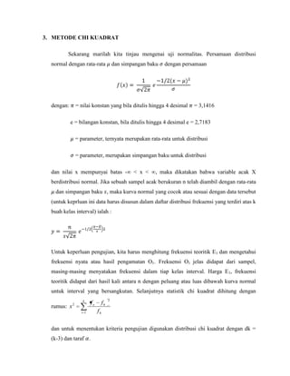 Makalah Uji Normalitas | DOCX