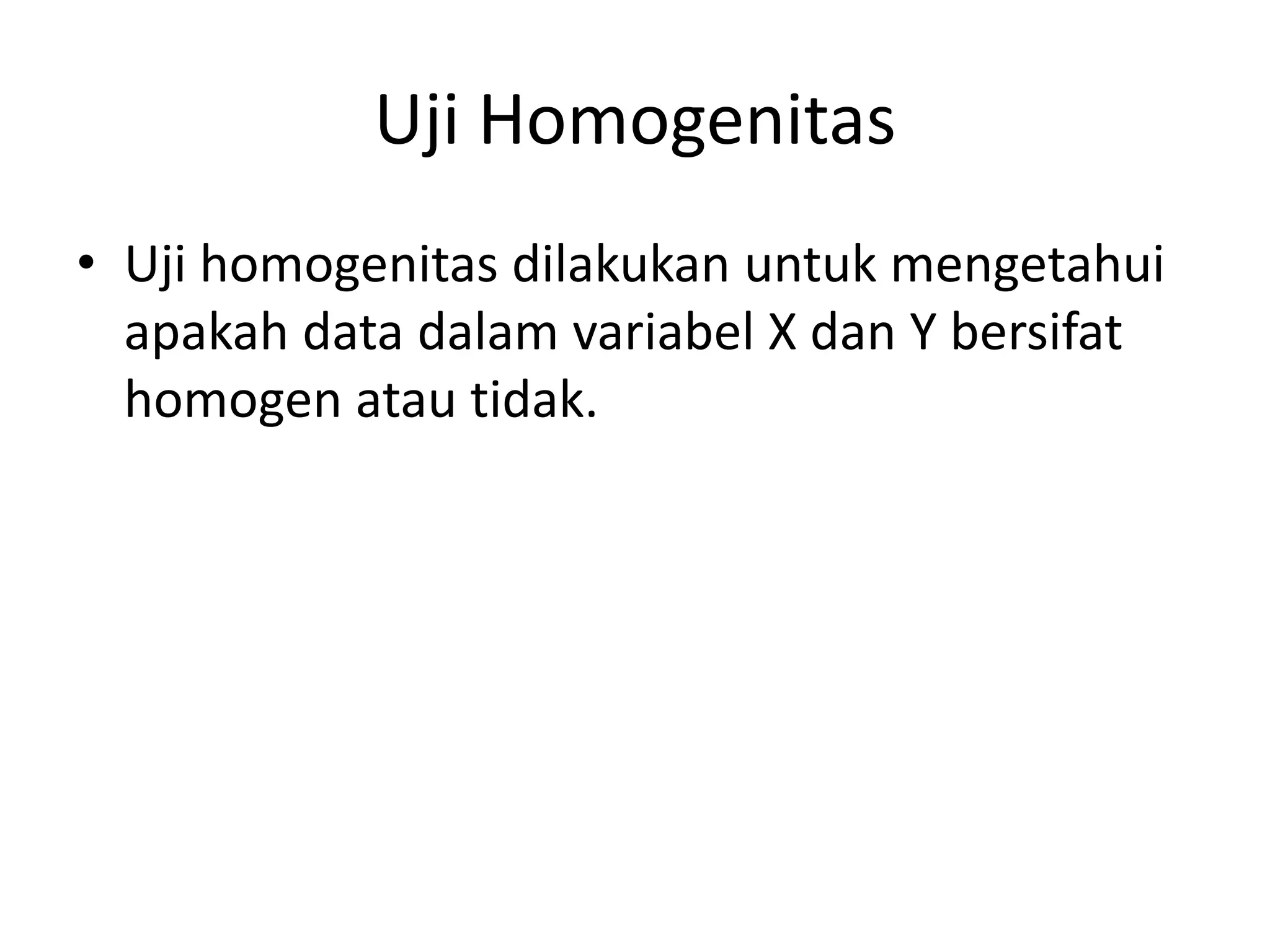 Uji normalitas dan homogenitas | PPTX