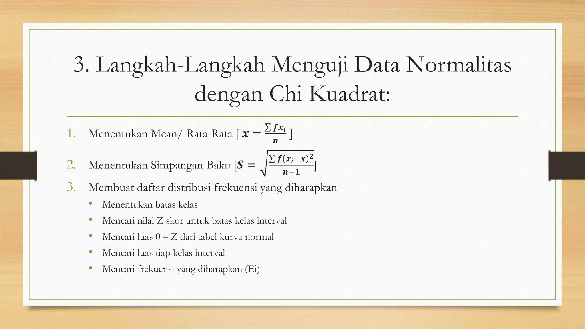 Uji normalitas dan homogenitas | PPTX