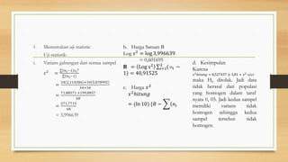 Uji normalitas dan homogenitas | PPTX