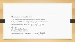 Uji normalitas dan homogenitas | PPTX