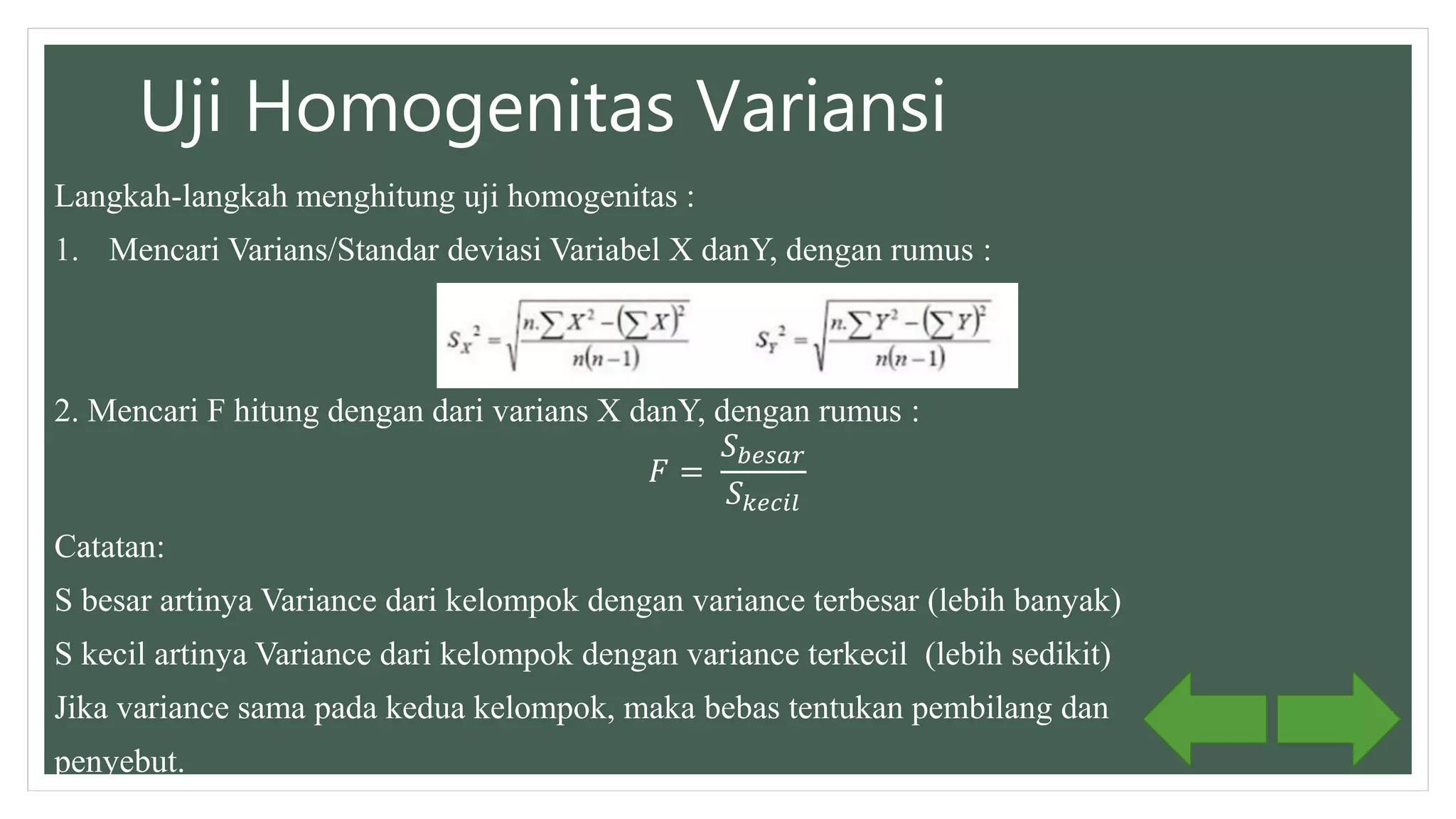 Uji normalitas dan homogenitas | PPTX