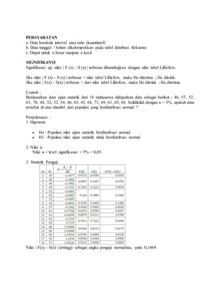 Uji normalitas dan_homogenitas | DOCX